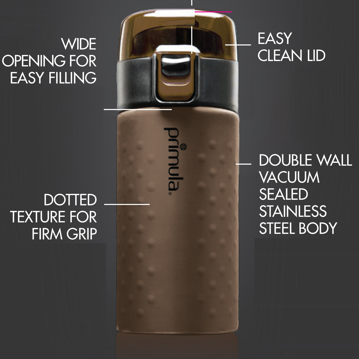 Primula Hamilton Tumbler, 12 Ounce, Locking Lid & Carry Loop